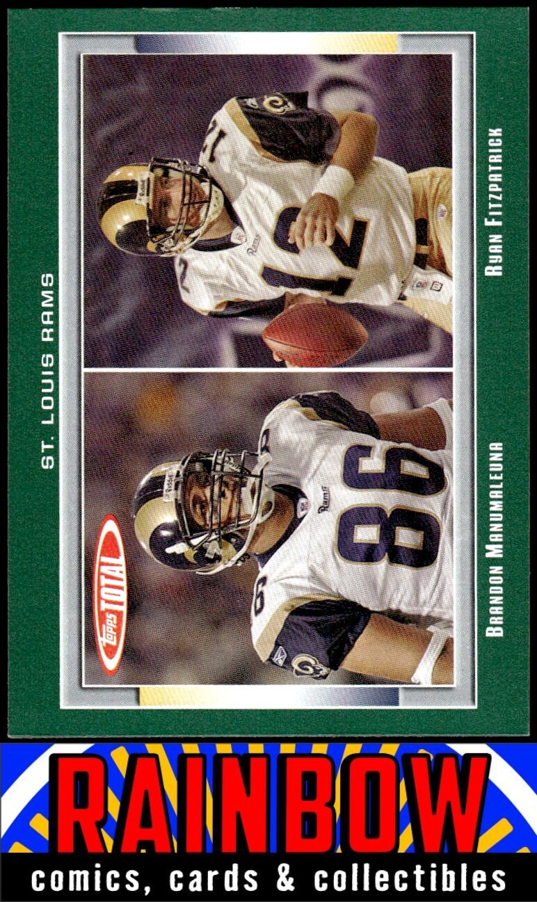 2006 Topps Total #278 Brandon Manumaleuna / Ryan Fitzpatrick St. Louis ...
