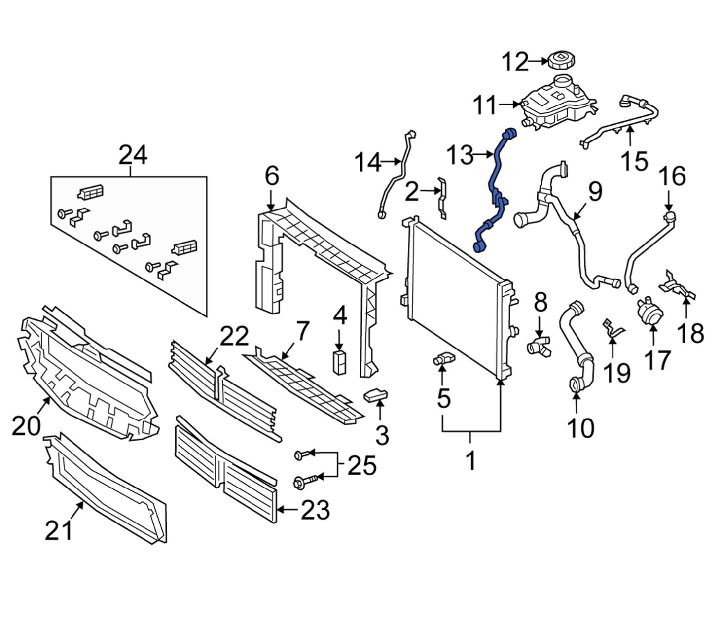 MERCEDES-BENZ A W177 Coolant Filling Hose Pipe A1775016100 NEW GENUINE ...