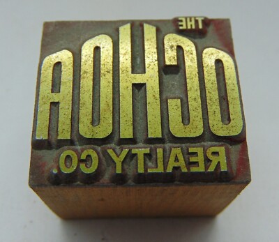 Printing Letterpress Printers Block The Ochoa Reality Co | eBay