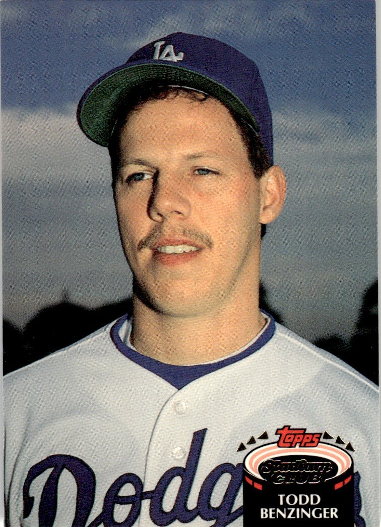 1992 Stadium Club Baseball Card Todd Benzinger Los Angeles Dodgers #764 ...