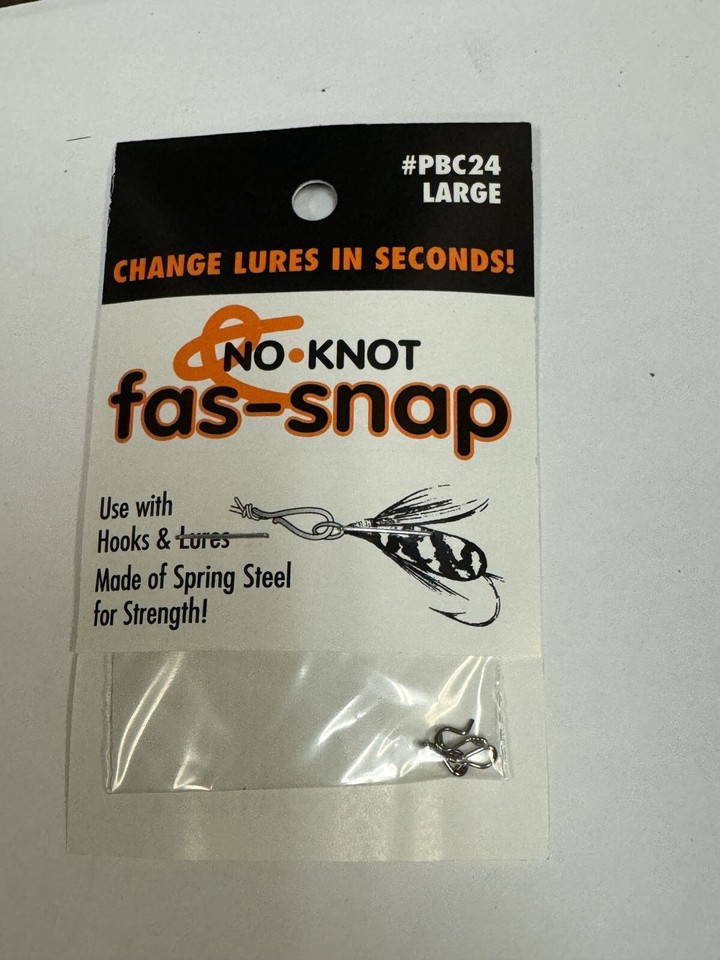 Kipper No Knot Fas Snap change flys or lures in seconds! Large #PBC24 ...