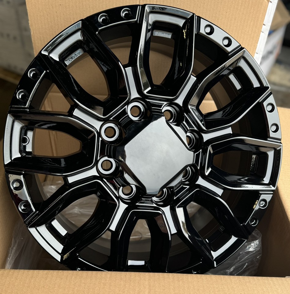 2011-2025 GMC Sierra 2500 Black 20" 8 Lug 8-180 Wheels LT275/65R20 RT ...