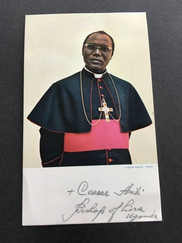 CESARE ASILI †1988 Bishop of Lira, Uganda signed photo 3 x 5` | eBay