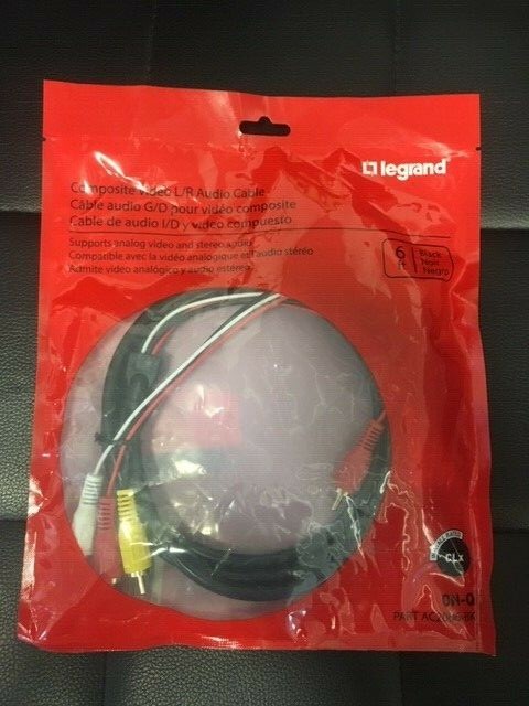 LOT OF 4 Composite Video L/R Audio Cable - 6ft Black - AC2006-BK b | eBay