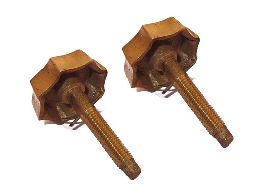 Fits Royal Enfield Bullet Side Tool Box Flower Bolt Set Brass Golden ...