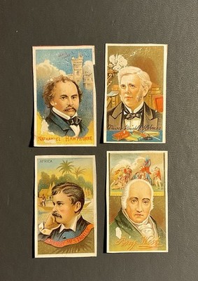 1888 N76 Great Americans Lot Of 4 Holmes West Stanley Hawthorne Low ...