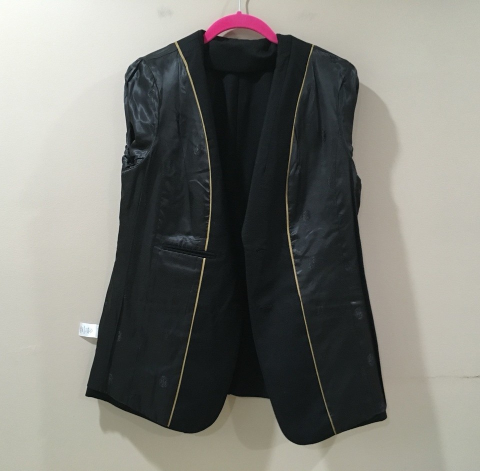 Talbots Jacket Women 10 Wool Woven ITALIAN BLAZER Black Classic Work ...