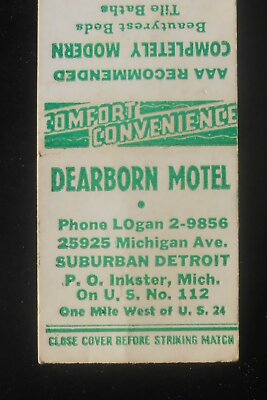 1950s Dearborn Motel Beautyrest Beds 25925 Michigan Ave. Inkster MI ...