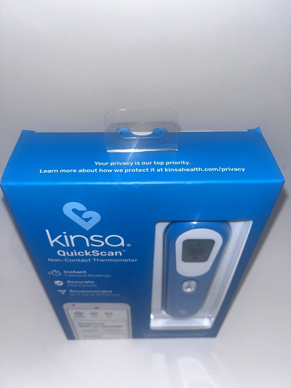 Kinsa Quick Scan Non-Contact Smart Thermometer Smartphone App NEW | eBay