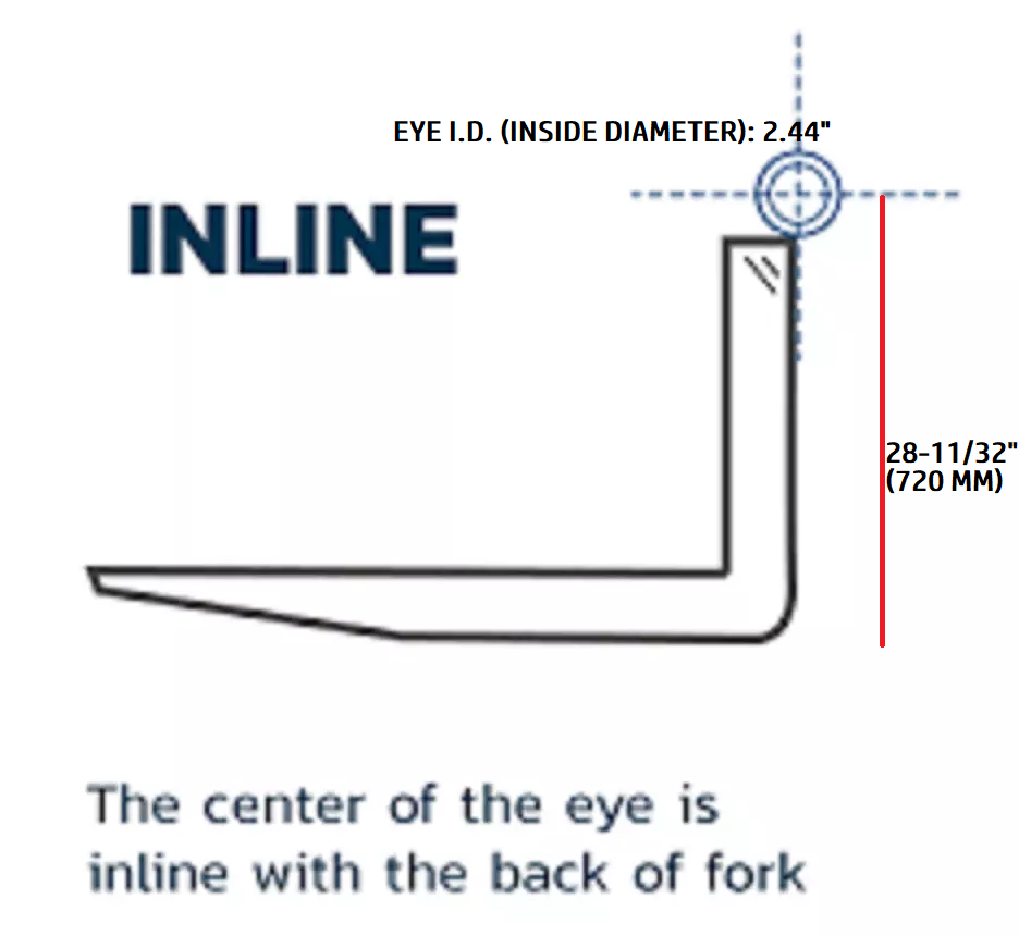 JLG GRADALL Pin Type Shaft Mount Forks PAIR 2x4x48" inch 4FT NEW ...
