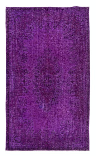 5.8x10 Ft Handmade Turkish Rug in Purple for Bedroom, Modern Living ...