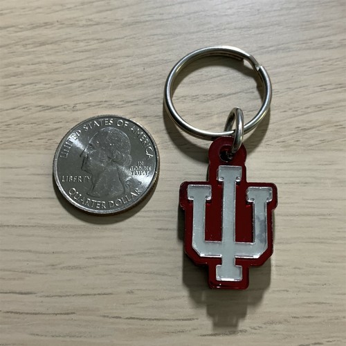 IU Indiana University Hoosiers Small Plastic FOB Keychain Key Ring ...