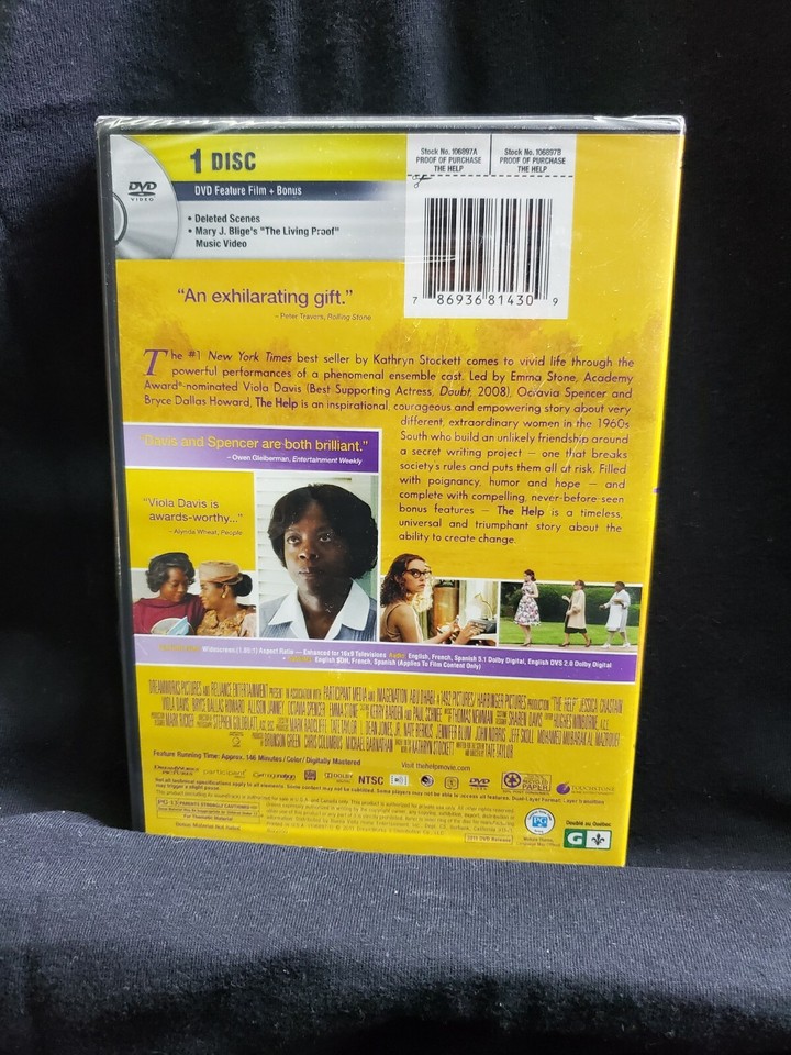 The Help (DVD, 2011) Dreamworks- Touchstone- Viola Davis- Octavia ...
