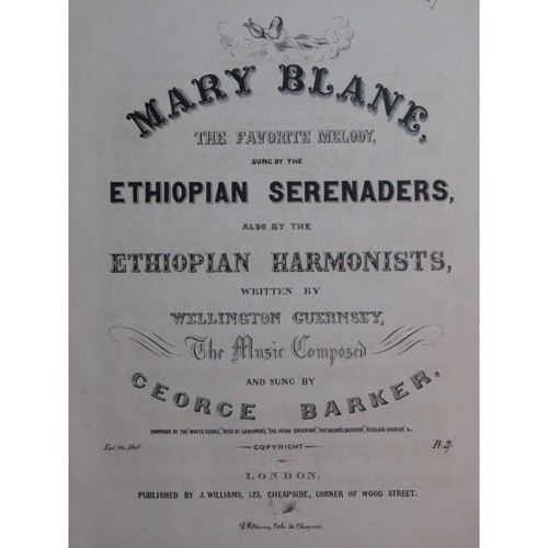 BARKER George Mary Blane Ethiopians Chant Piano ca1847 | eBay