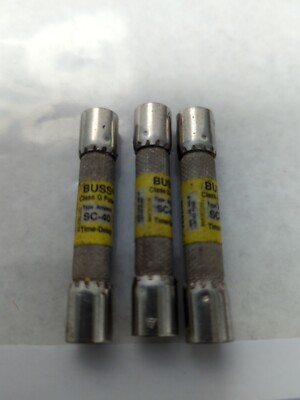 COOPER BUSSMANN,SC-40,CLASS G FUSE 40 AMP LOT OF 3 PRE-OWNED | eBay