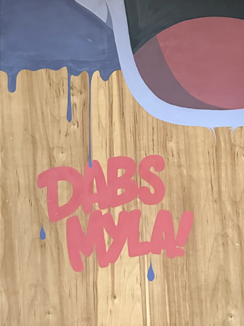 Dabs Myla original art graffiti painting HUGE wood DABSMYLA Beyond the ...