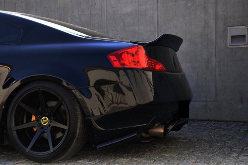 For Infiniti G35 Coupe ducktail boot spoiler + rear bumper diffuser top ...