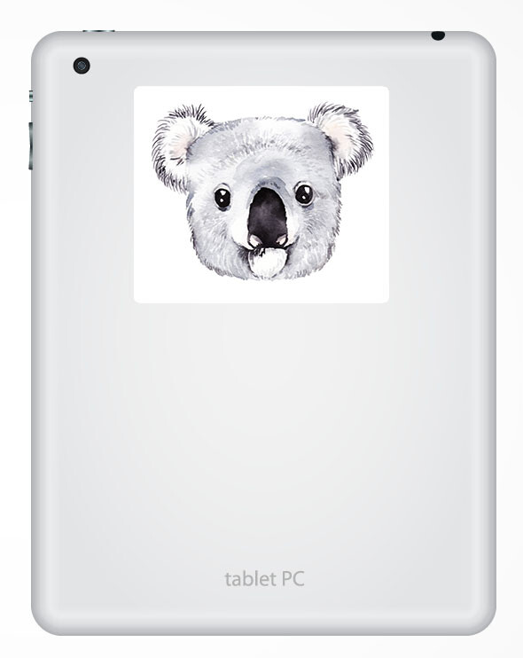 2 x 10cm Cute Koala Bear Vinyl Stickers - Animal Sticker Laptop Luggage ...