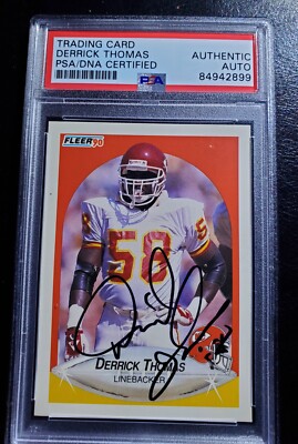 Derrick Thomas autograph PSA authenticated Spectacular Looking 1990 ...