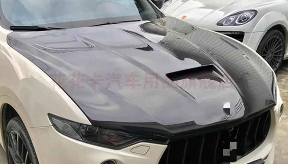 Real Carbon Fiber Front Hood Vented Bonnet For Maserati Levante 2016 ...
