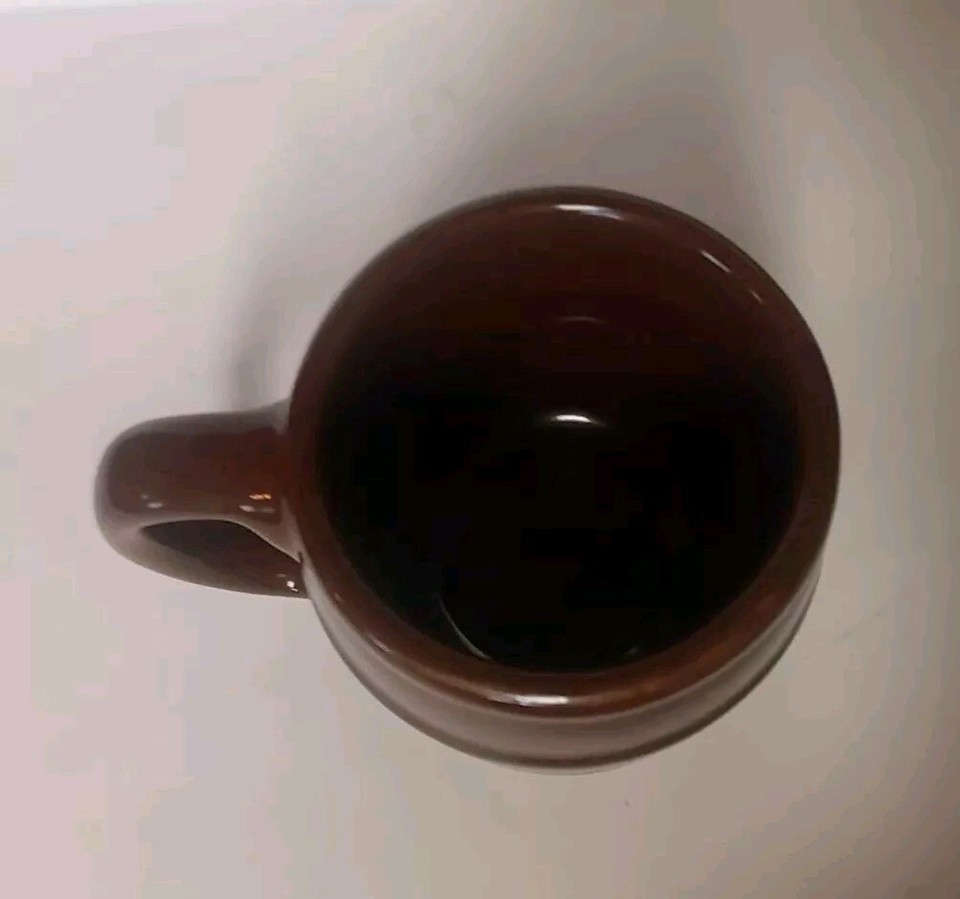 HALL 536 Heavy Ceramic Brown Barrel Mug Made in USA | eBay