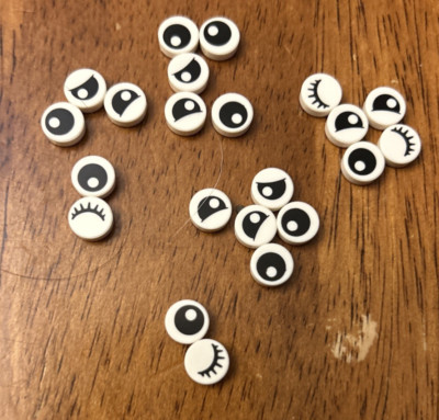 Lego 22 Eye Eyelashes Round 1 x 1 Tile Decorated Random Lot Mostly Eyes ...