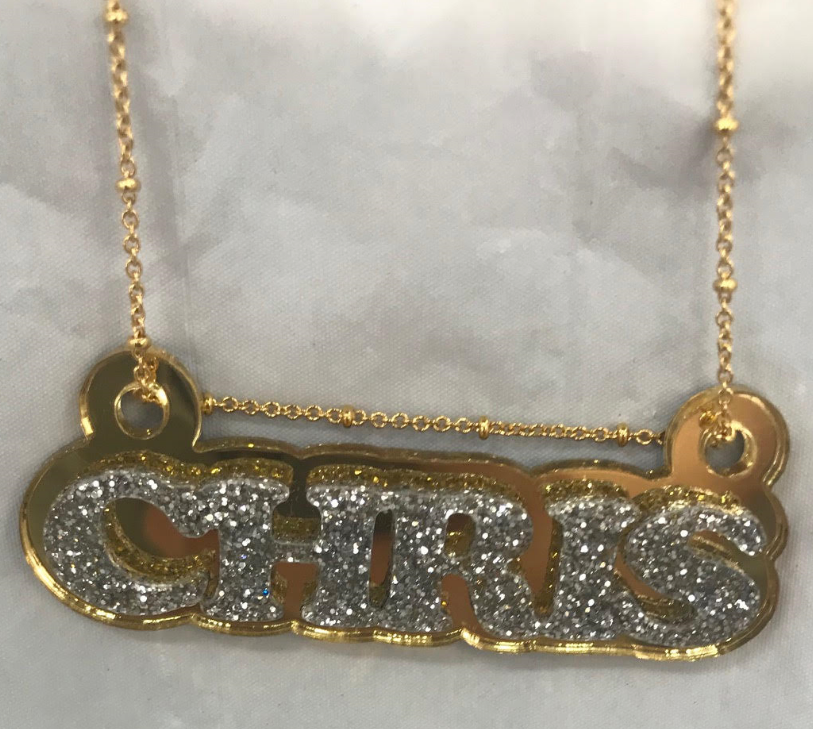 Name Plate Custom Name Necklace Personalized Nameplate Gold With ...