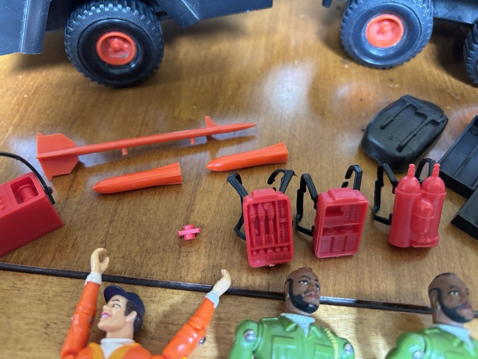 1983 A-Team Armored Attack Car Trailer Vintage Galoob Mr.T Missiles ...