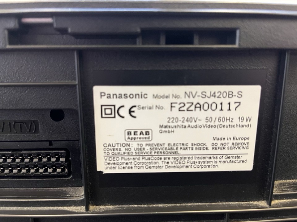 Panasonic Super Drive VHS VCR NV-SJ420 Video Player 4 Head FULLY ...