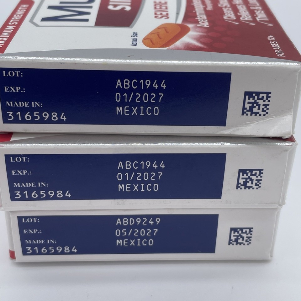 3 Packs Mucinex Sinus-Max Severe Congestion & Pain Caplets 20ct 2027 | eBay