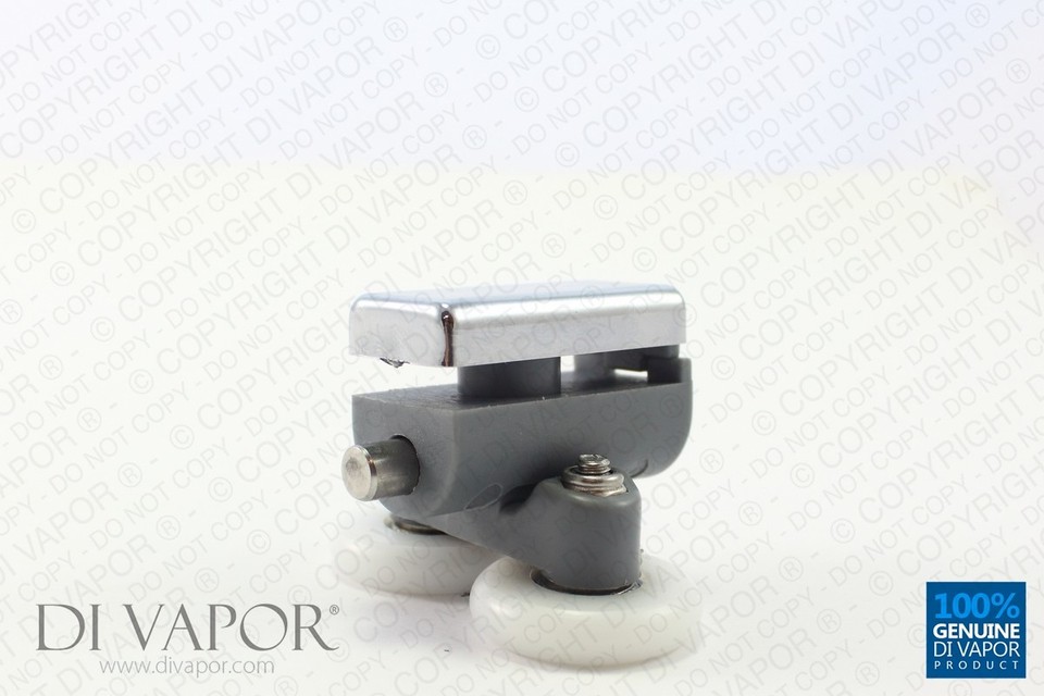 Di Vapor (R) Swivel Spring Double Shower Roller 5mm to 6mm Glass Two ...