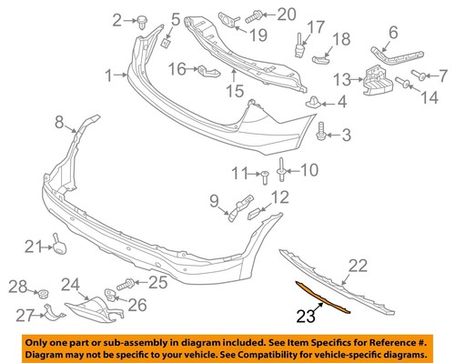 HYUNDAI OEM 13-16 Santa Fe Rear Bumper-Cap 86688B8200 | eBay