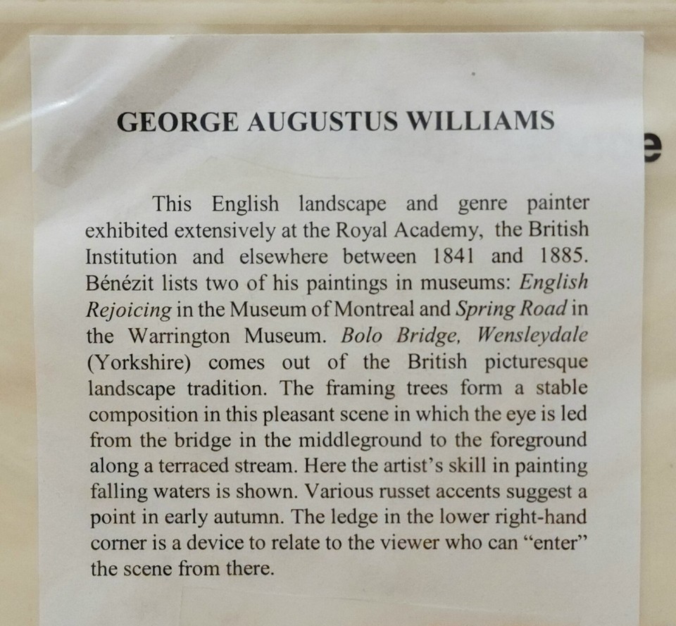 Rare Antique Original Oil Painting By George Augustus Williams "Bold ...