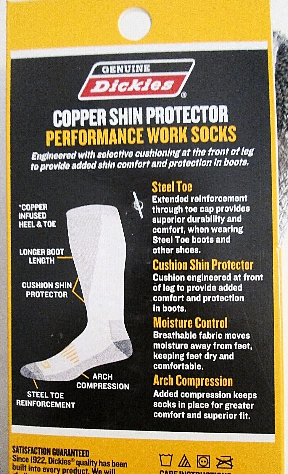 3 / 6 Prs Mens Dickies Heavy Duty Copper Infused Steel Toe Cushioned ...