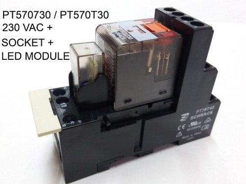 LOT 10pcs.TE Connectivity / Schrack PT570730/PT570T30 230VAC Industry ...