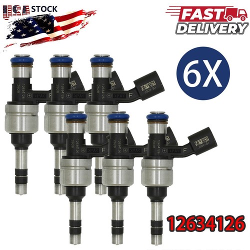 6X Fuel injectors 12634126 for Cadillac Chevrolet GMC Buick 2012-2017 3 ...