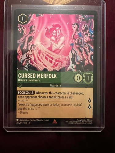 Disney Lorcana CURSED MERFOLK 70/204 Non-Foil RARE Into the Inklands | eBay