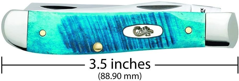 Case xx Mini Trapper Knife Sawcut Caribbean Blue Bone Pocket 25593 | eBay