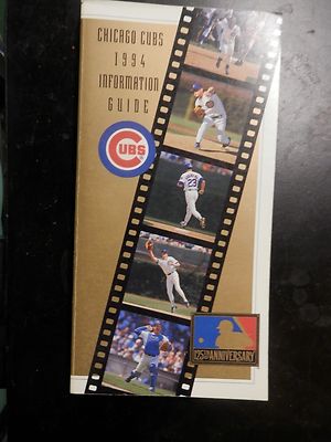 1994 Chicago Cubs Media Guide stats pictures vintage baseball book ...