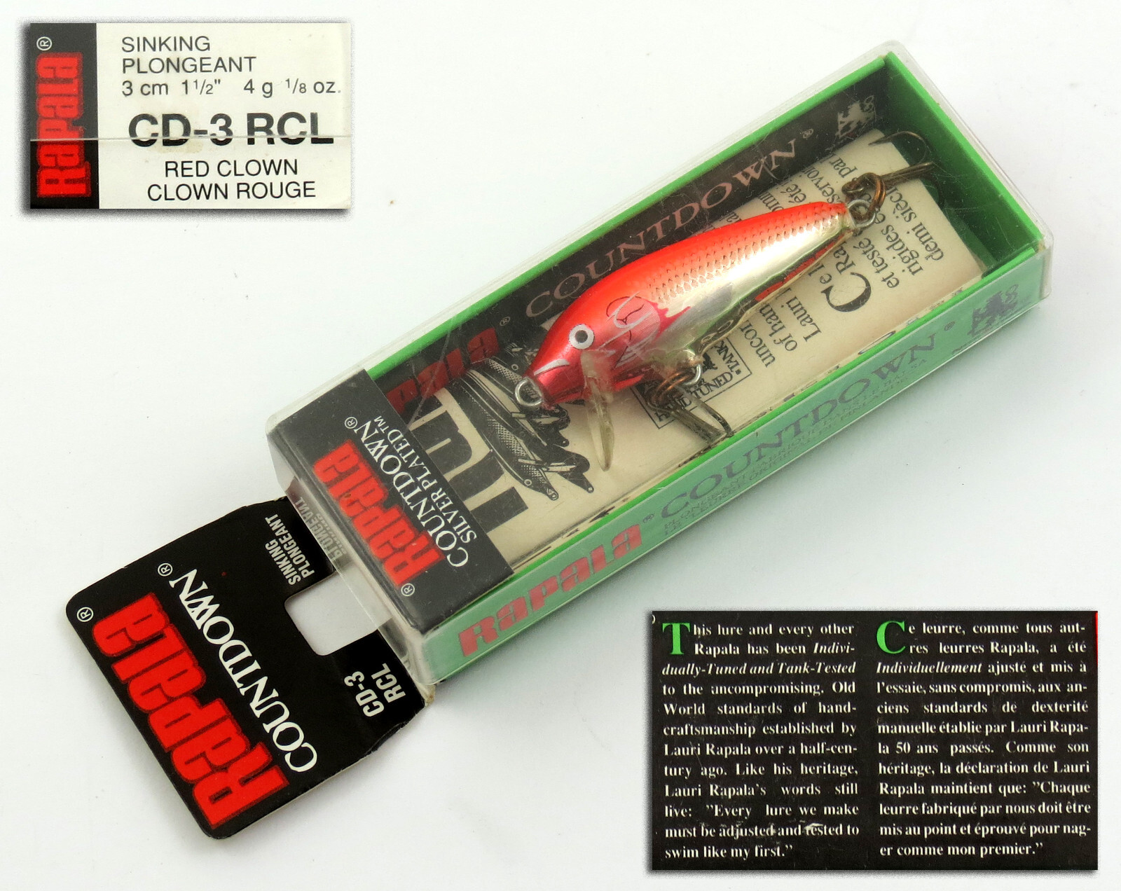 Rapala Countdown Ireland CD-3 RCL Red Clown 3 cm 4 grs 22677001760 | eBay
