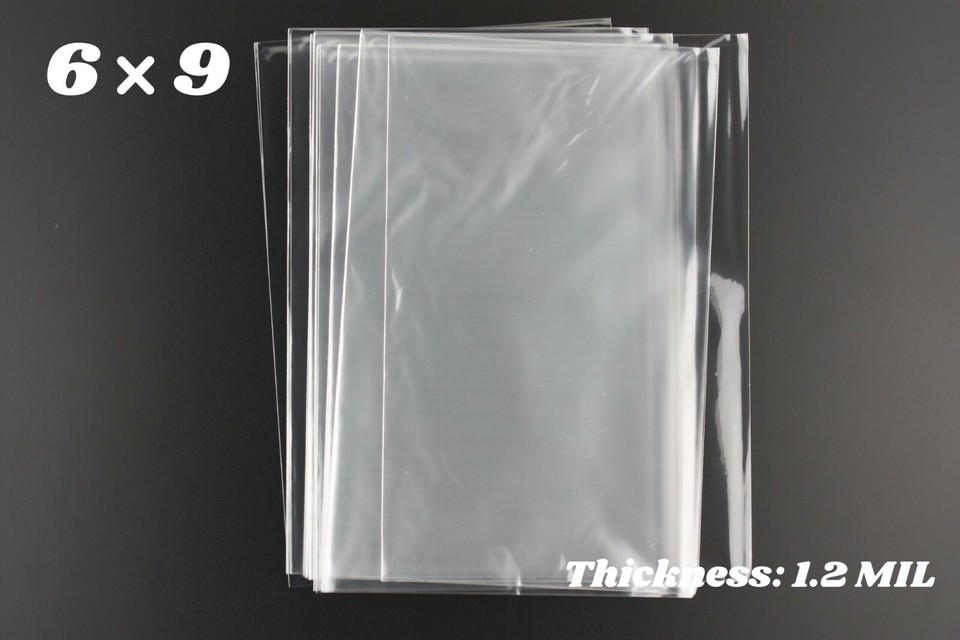 6x9 Clear Lay Flat Open TOP Plastic Poly Bags Packing Cello Cellophane ...
