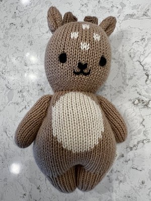 Cuddle + Kind Baby Animal Deer Fawn Plush Doll Knit Toy Hand Made 7” | eBay