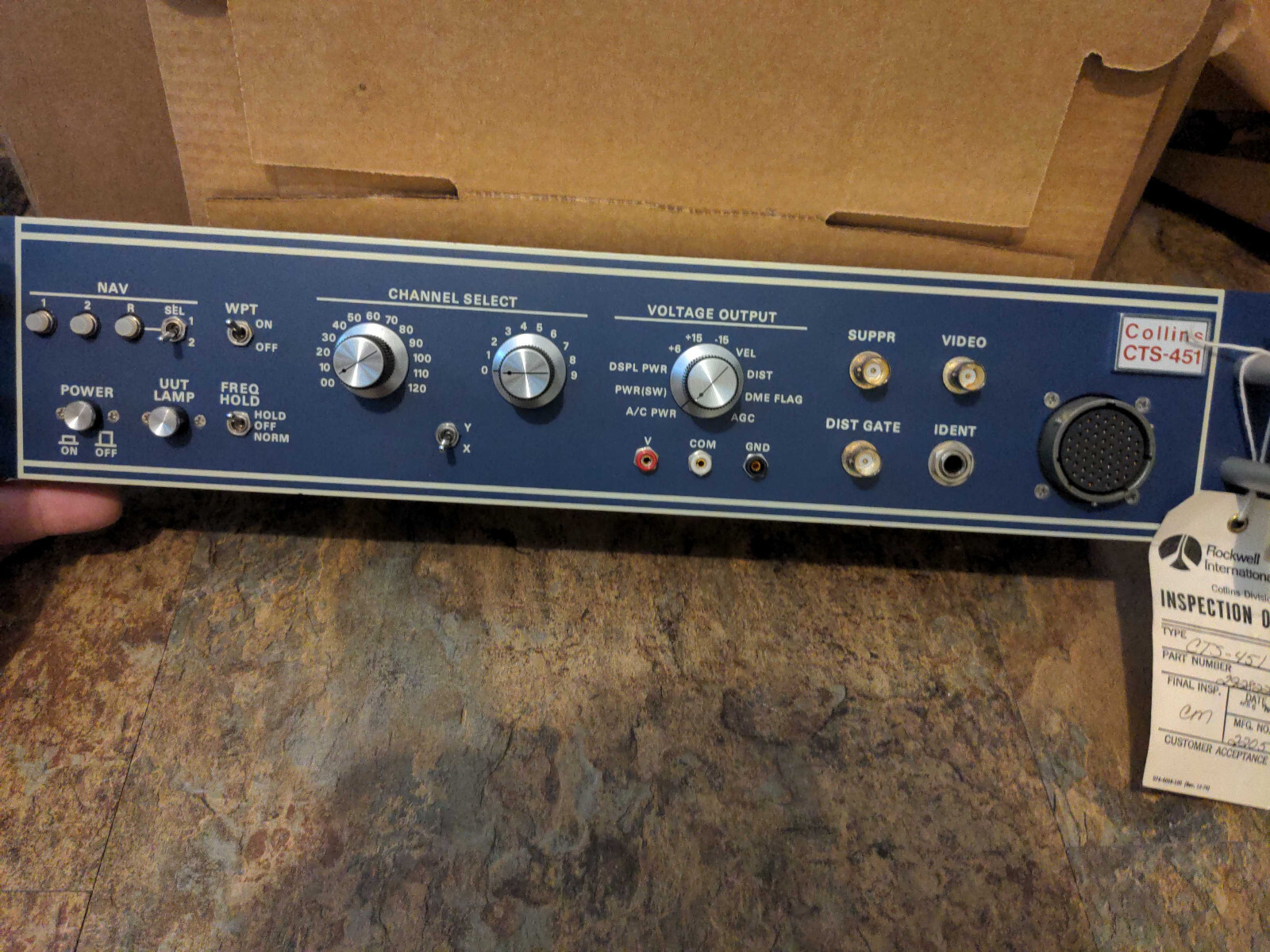 Rockwell Collins CTS-451 DME Test Set 622-3882-001 - Inspection Tag ...