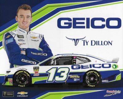 2019 TY DILLON "GEICO GERMAIN RACING" #13 NASCAR MONSTER ENERGY SERIES ...