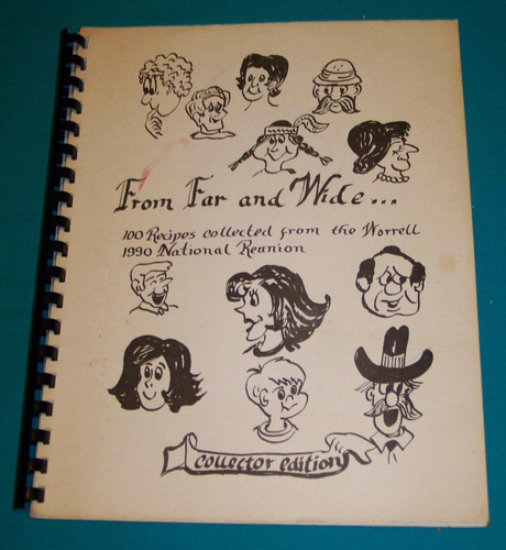Worrell 1990 National Family Reunion Cookbook | eBay