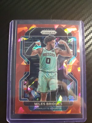 2021-22 Panini Prizm Basketball #132 Miles Bridges Red Ice Prizm M/NM ...