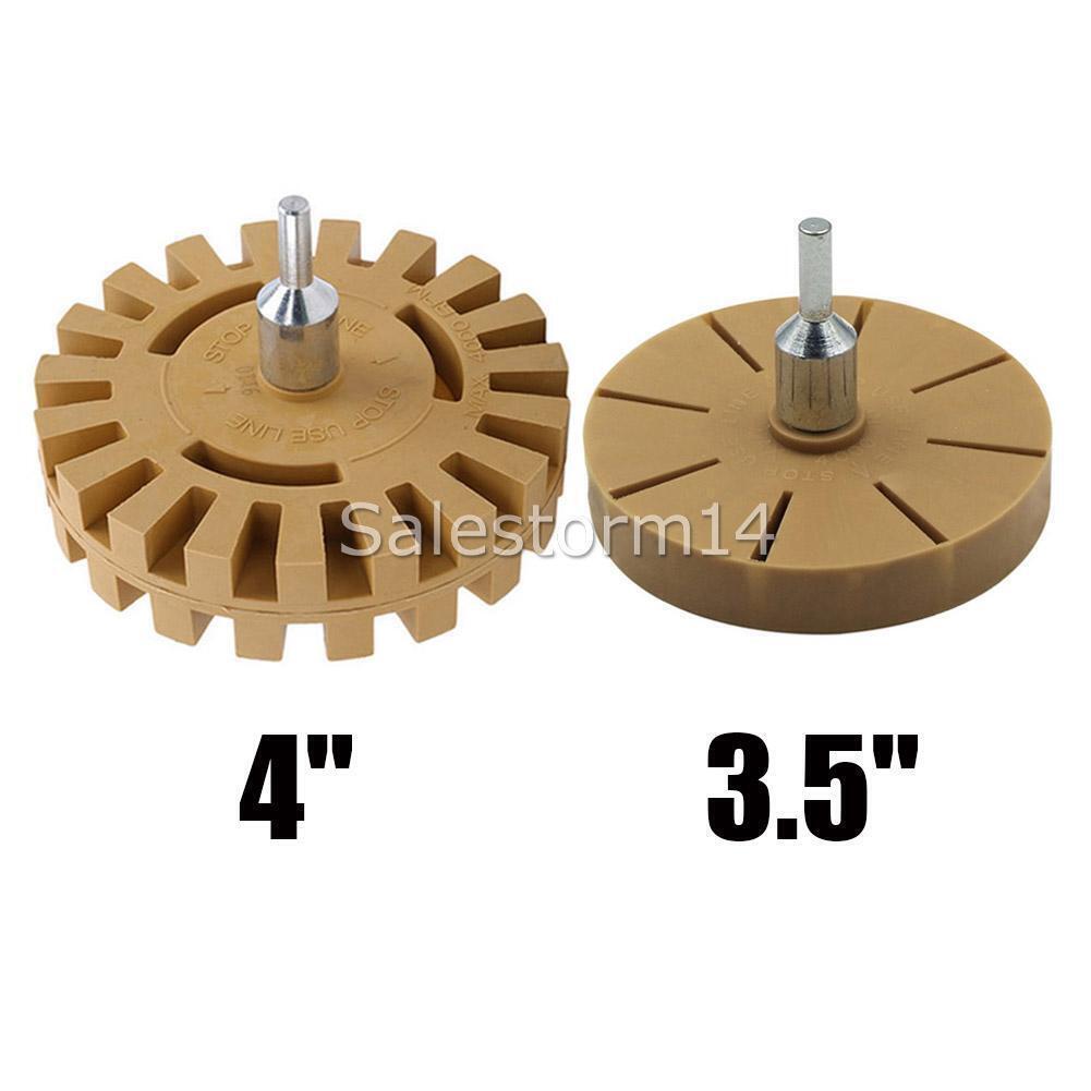 2* Decal Rubber Eraser Caramel Wheel Pinstripe Sticker Remover w/ Drill ...