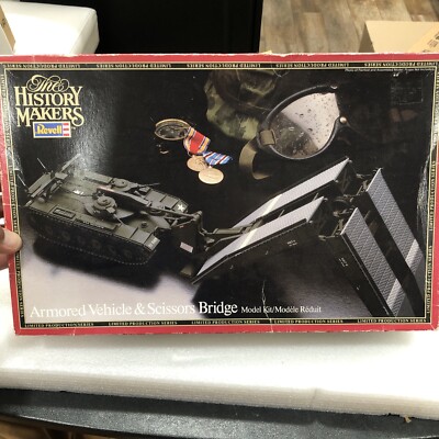 1982 REVELL The History Makers Armored Vehicle & Scissors Bridge Model ...