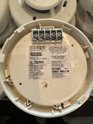 System Sensor Fire Alarm Model 2112/24S Used Lot 47 Photoelectric ...