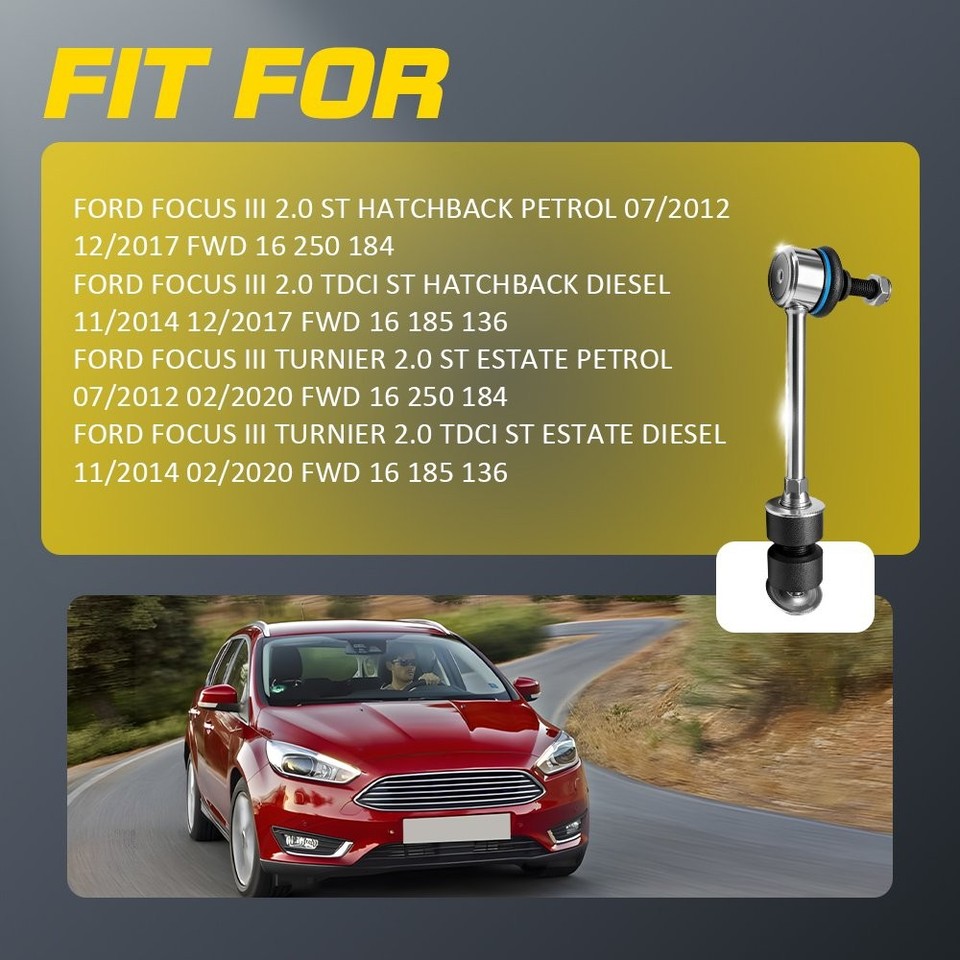 2x Anti Roll Bar Links Rear Replaces For Ford Focus MK3 Estate Drop ...